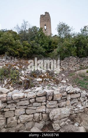Sant Gervàs castle, medieval castle. The castle is part of a network of ...
