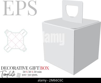 Self locking Box Template, Vector with die cut, laser cut layers. Self ...