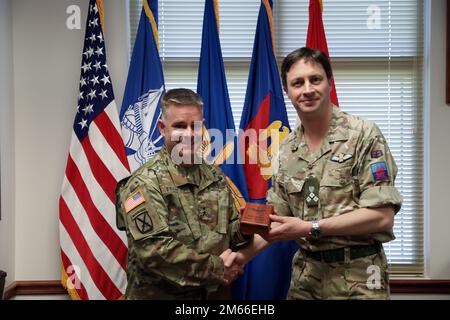British army Brig. Gen. David Eastman, commanding general of the 102 ...