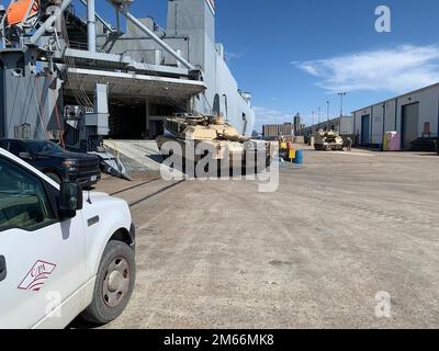 The U.S. cargo vessel MV Cape Ray leaves the Gioia Tauro port, southern ...