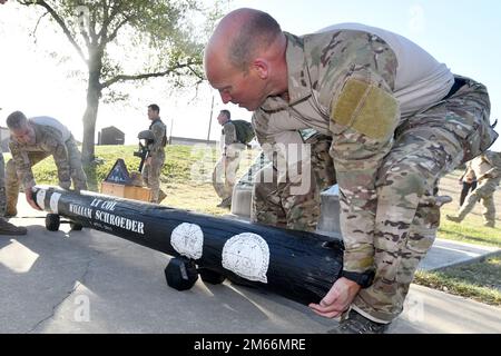 Col. Mason Dula, Special Warfare Training Wing commander, speaks to the ...