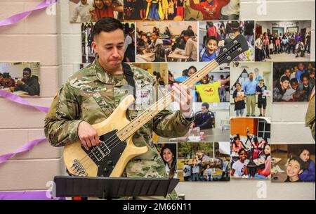 The 101st Airborne Division Band performs the division song while the ...