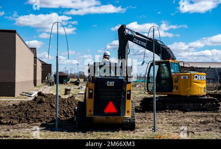 Construction continues at Offutt Air Force Base, Neb., 08 Apr. 2022 ...