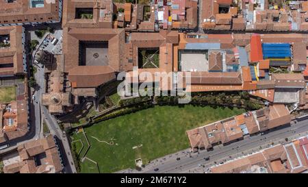 Aerial view of the Coricancha temple in Cusco. Peru Stock Photo - Alamy