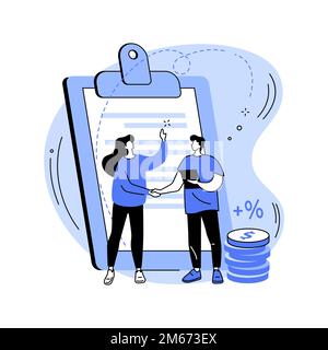 Money lending abstract concept vector illustration. Small money lenders ...