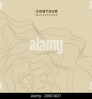 Brown abstract map contour lines background Stock Vector Image & Art ...