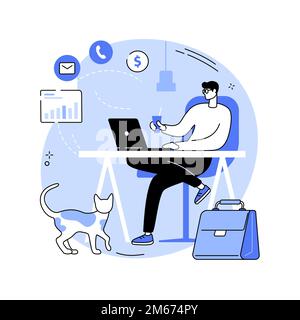 Comfortable office space vector infographic template Stock Vector Image ...