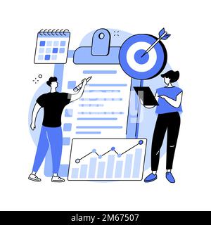 Project planning concept, Project and risk management, bottleneck analysis, flat vector modern ...