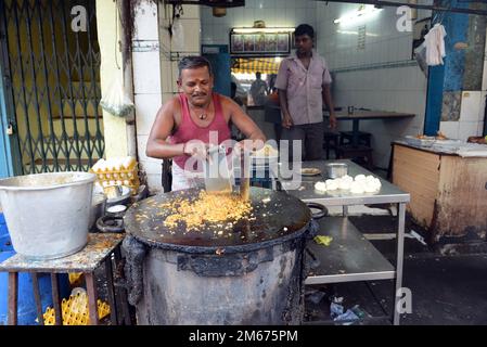 Kottu Roti preparation at a small restaurant in Madurai, Tamil Nadu ...
