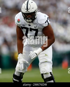 Penn State offensive lineman John Urschel answers a question during a ...