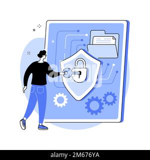 Digital rights protection vector infographic template. Business ...