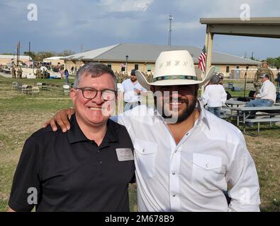 Country musician Isaac Jacob from Falfurrias, Texas (left), shakes ...
