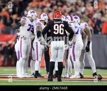 Cincinnati Bengals defensive end Cam Sample plays during an NFL ...