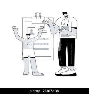 Head to toe physical examination isolated concept vector illustration ...