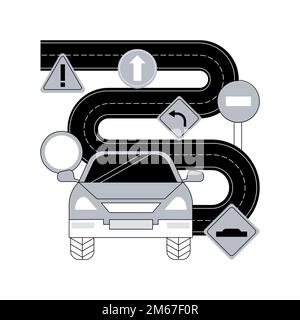 Vehicle movement regulation abstract concept vector illustration set ...