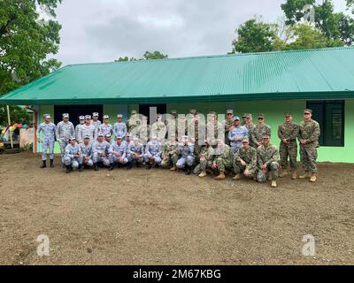 Philippine Navy Seabees with Naval Combat Engineering Brigade, and U.S. Army Staff Sgt. Trevor ...