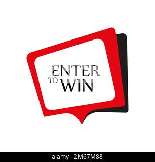 Enter to win tag sign icon Stock Vector Image & Art - Alamy