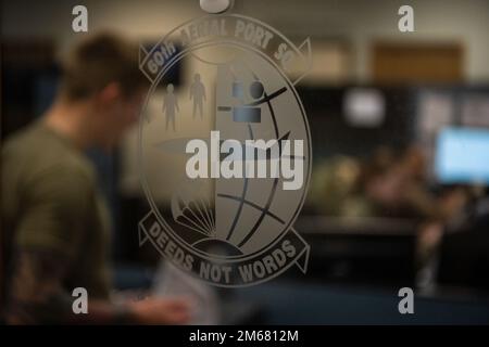 U.S. Airmen from the 60th Aerial Port Squadron ramp services and 8th ...