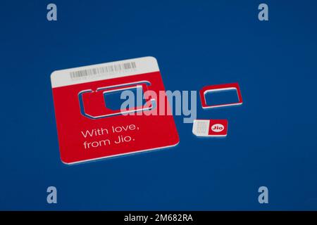 Delhi, India - Jio SIM With Every JioFi or 4G Smartphone Background for ...