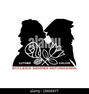 Christian Illustration. Silhouettes of the great Christian reformers ...
