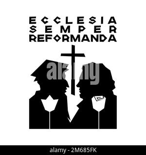 Christian Illustration. Silhouettes of the great Christian reformers ...