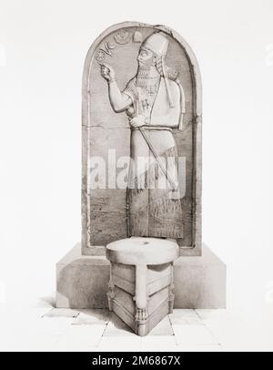 Stela of Shamshi-Adad V (824-811 BC). King of Assyria. From the Temple ...