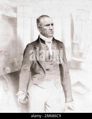 Vintage print of Samuel Houston, an American soldier and politician ...