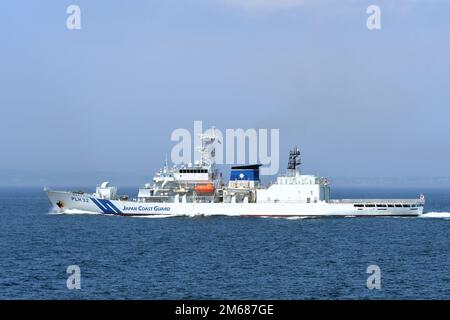 Kanagawa Prefecture, Japan - June 22, 2022: Japan Coast Guard Akitsushima (PLH-32), Akitsushima ...