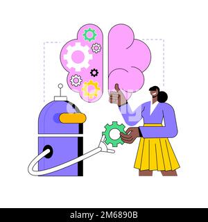 Human augmentation isolated cartoon vector illustrations se Stock ...