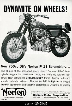 Norton - Vintage Motorcycle Advertising - The Motorcycle Magazine Stock ...