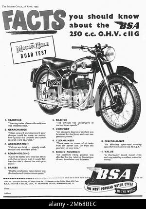 BSA - Vintage Motorcycle Advertising Stock Photo - Alamy