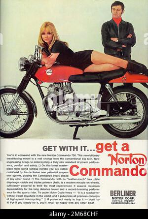 NORTON 750 Commando - Vintage Motorcycle Advertising Stock Photo - Alamy