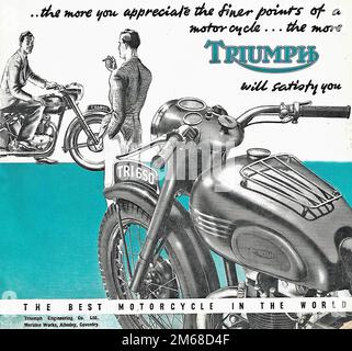 Triumph - Vintage Motorcycle Advertising Stock Photo - Alamy
