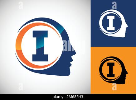 Initial alphabet Y with the human brain, A Logo for science, medical ...