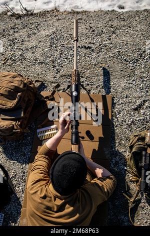 U.S. Marines zero their rifles in the Marine Corps Championships hosted ...
