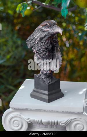 Bronze figure of an eagle bird outdoors on a summer day Stock Photo - Alamy