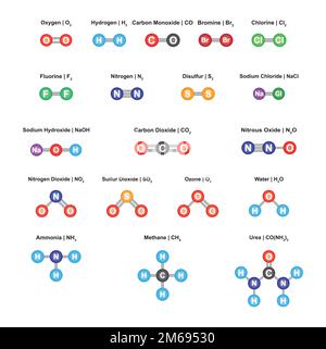 Molecular Model of Atoms Chemical Design. Vector illustration Stock ...