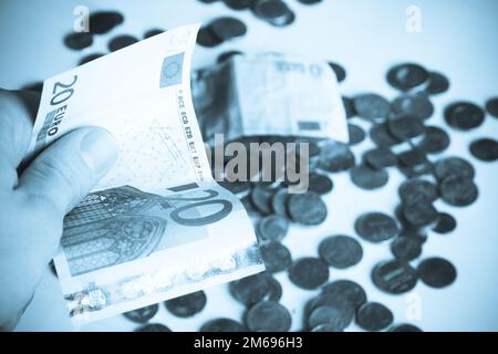 Handful of dollars Stock Photo - Alamy