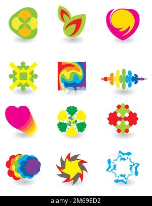 Rainbow design elements set Stock Photo - Alamy