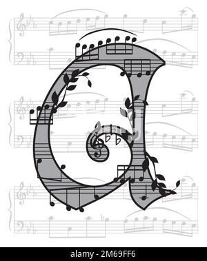 Letter with music Stock Photo - Alamy