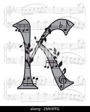 Letter with music Stock Photo - Alamy