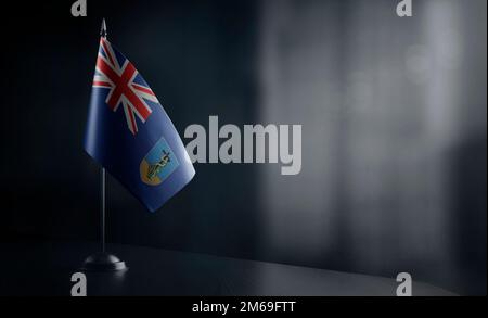 Small national flag of the Montserrat on a black background Stock Photo ...