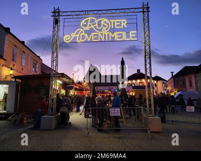 Rust, Austria - November 26, 2022: Unidentified people and evening ...