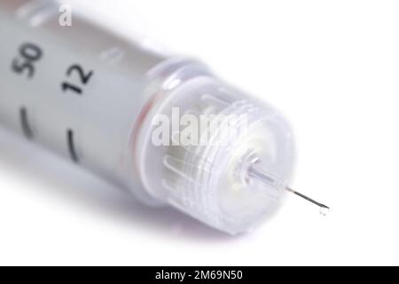 patient use insulin pen self insulin injection Stock Photo - Alamy