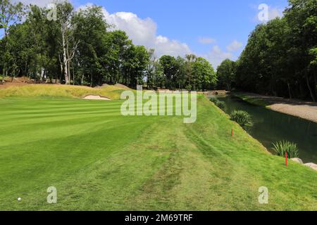 Hole 9 on the JCB Golf & Country Club course near Rocester, Uttoxeter ...
