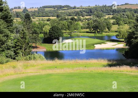 Hole 1 on the JCB Golf & Country Club course near Rocester, Uttoxeter ...