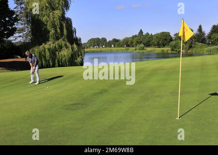 Hole 17 on the JCB Golf & Country Club course near Rocester, Uttoxeter ...