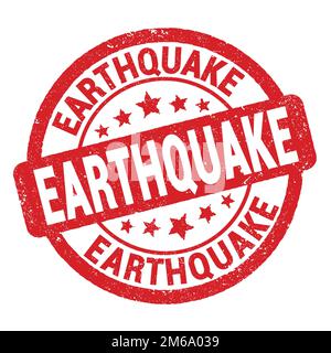 EARTHQUAKE text written on red rectangle stamp sign Stock Photo - Alamy