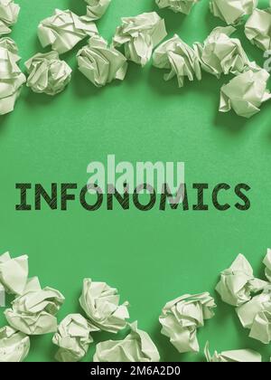 Sign displaying Infonomics. Business concept visual image used to ...