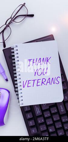 Handwriting text Thank You Veterans, Word Written on Expression of ...